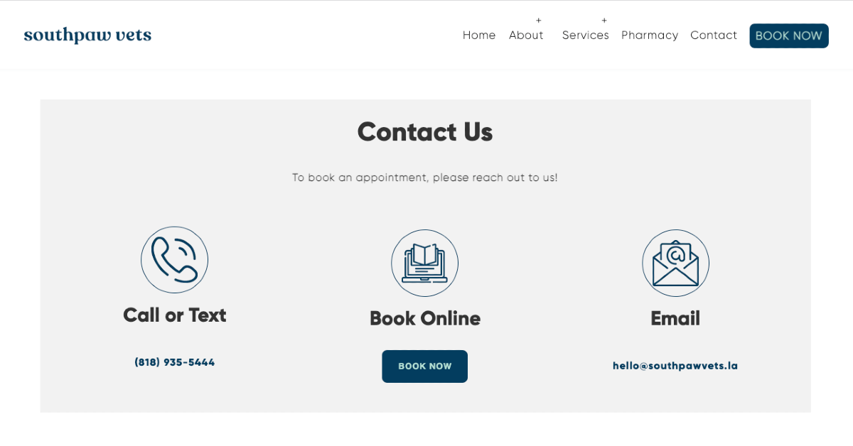 Southpaw Vets - Contact Us!